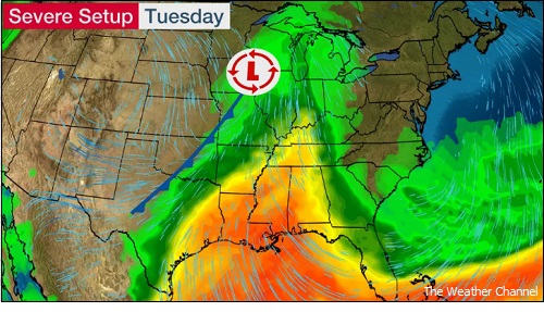 INT: Long-track tornadoes may be in store for South; 125M in Midwest ...